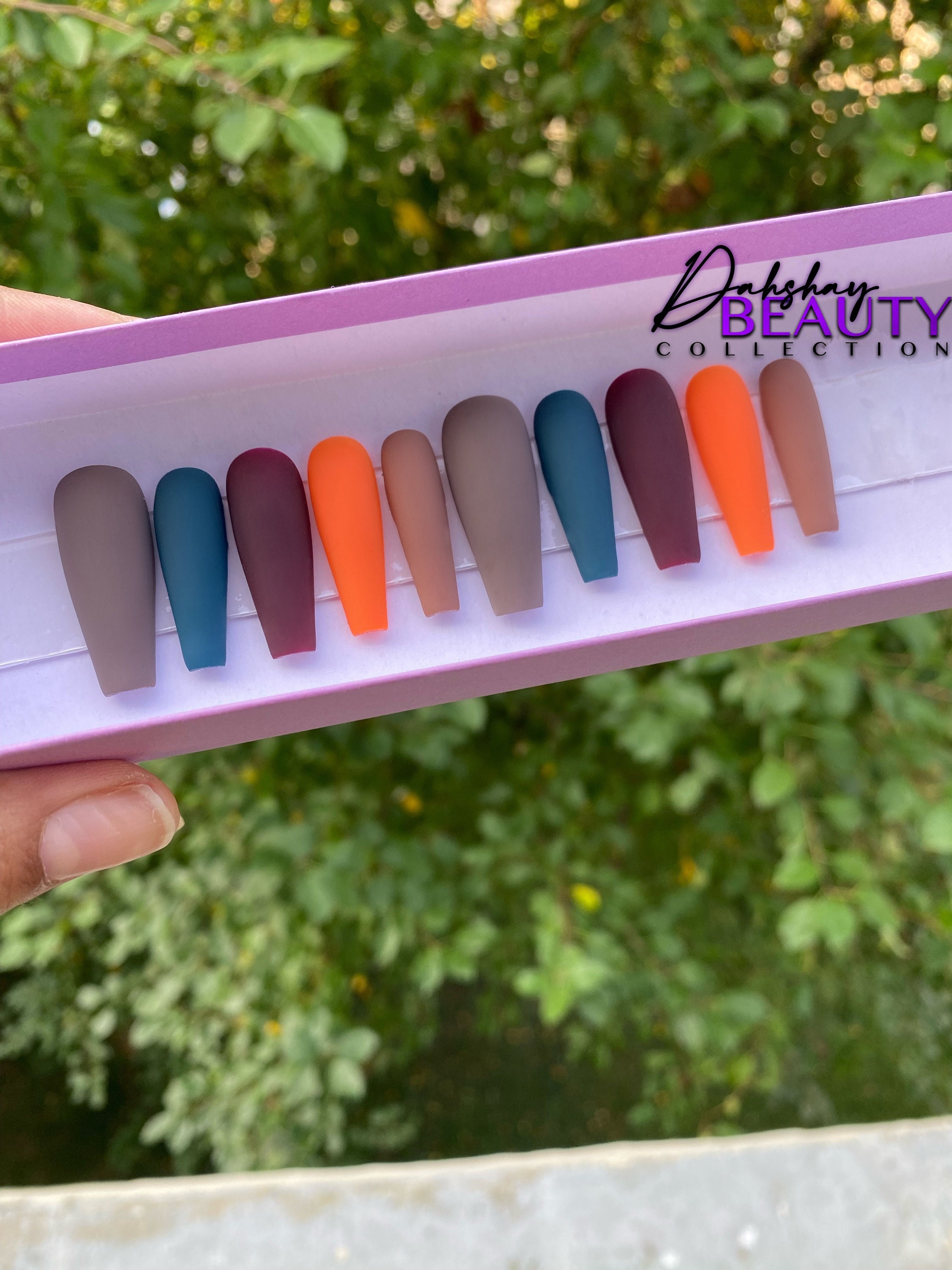 The Fall Basics Press on Nail Set | Long Fall Nails | Ombre Autumn ...