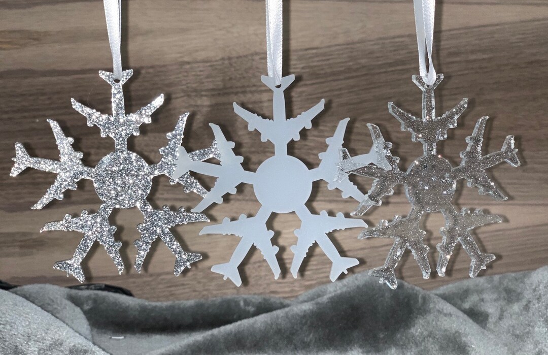 Luxury Airplane 747 Christmas Snowflakes (4 Pack) - Pre-order - Etsy