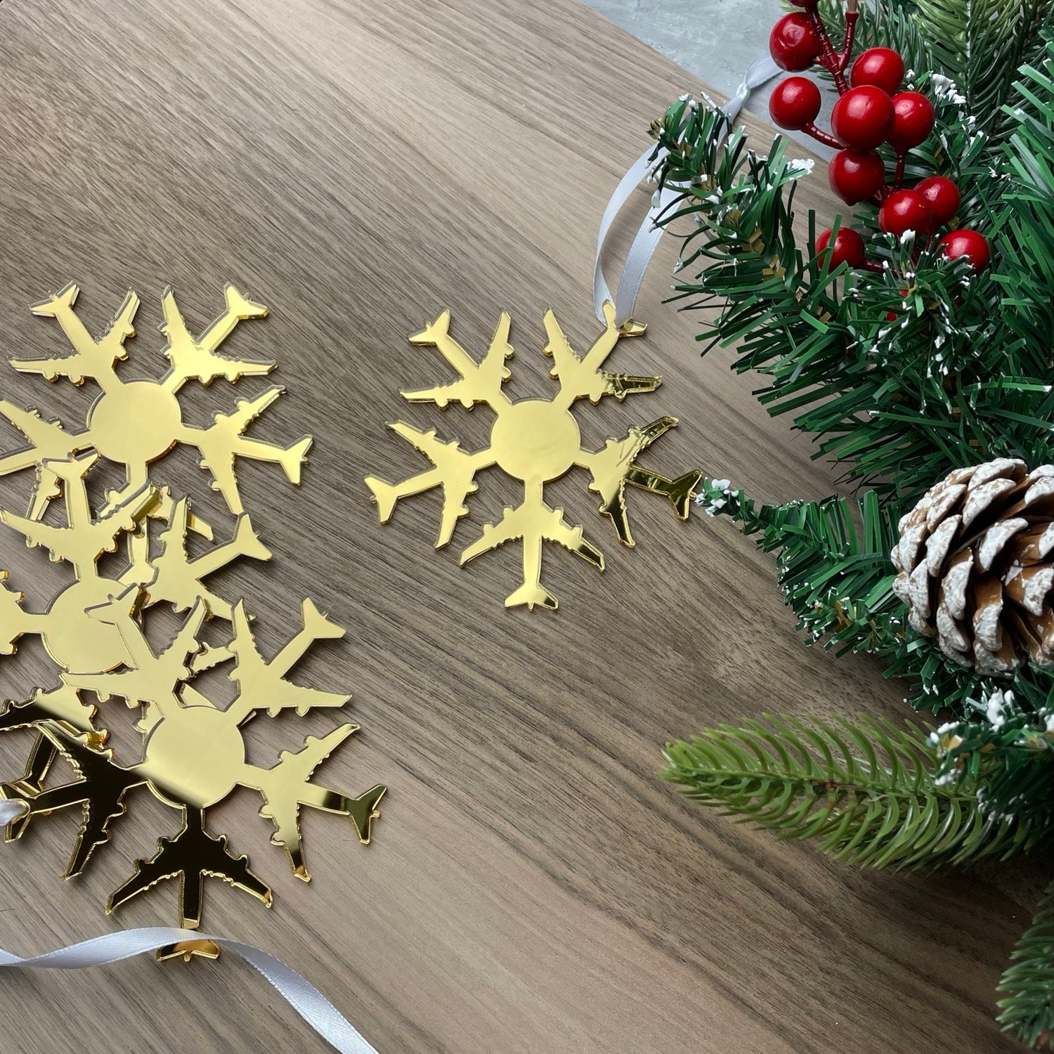 Luxury Airplane 747 Christmas Snowflakes (4 Pack) - Pre-order - Etsy UK