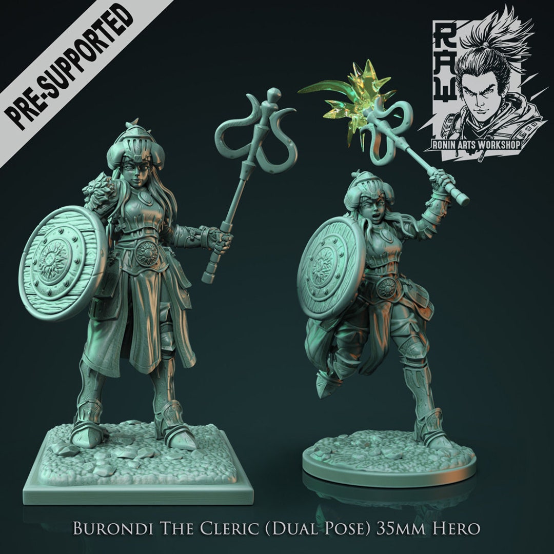 Burondi the Cleric Ronin Arts 3d Printed Resin Miniature Mini Fantasy ...