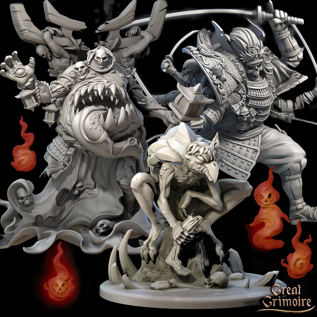 Shrine Demons Great Grimoire 3d Printed Resin Miniature Mini Fantasy ...