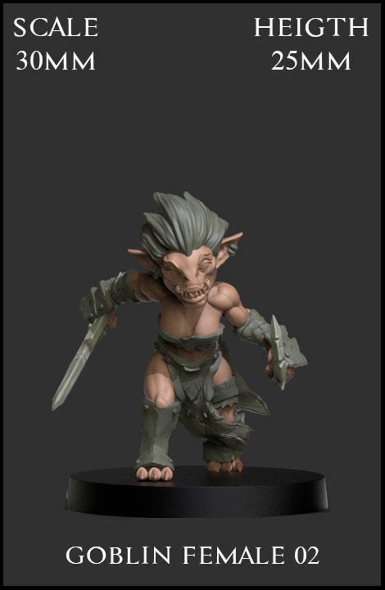 Female Goblins Miniature Mini Figure Model D&D | Etsy