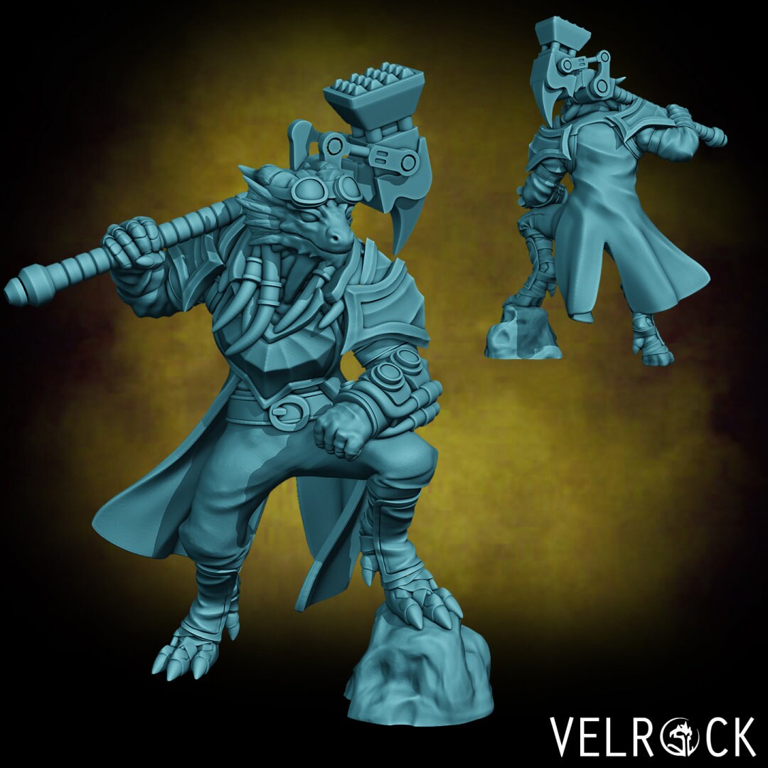 Dragonborn Engineer| Velrock | 3d Printed Resin Miniature | Mini ...