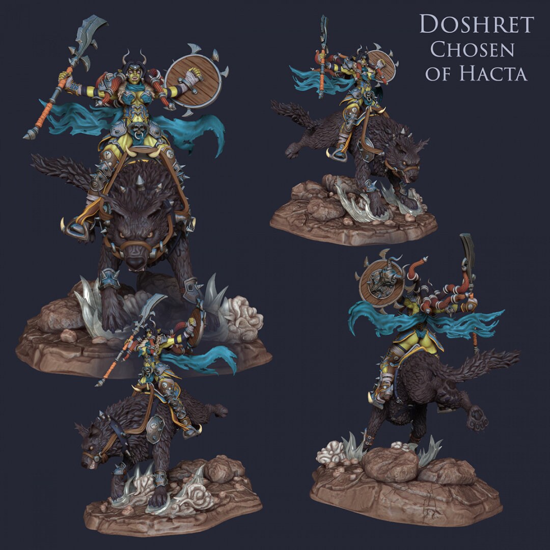 Female Orc Weapon Masters - 3 Variations | Ronin Arts | 3d Printed ...