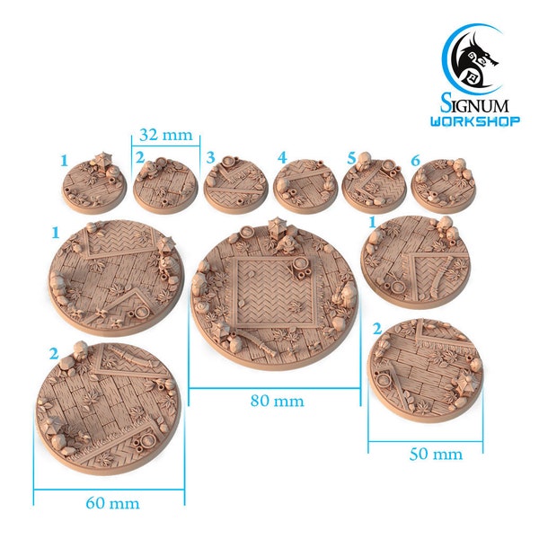 3d Printed Mini Bases - Etsy