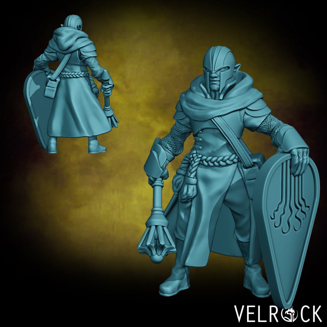 Half Elf Cleric of Eldath | Velrock | 3d Printed Resin Miniature | Mini ...