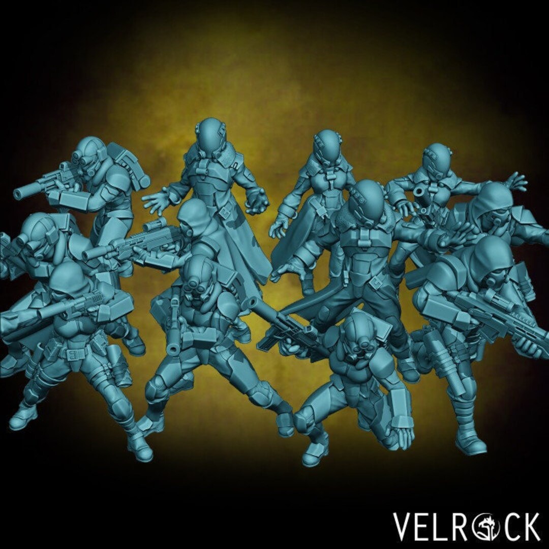 Tempest Guards Black Ops | Velrock | 3d Printed Resin Miniature | Mini ...