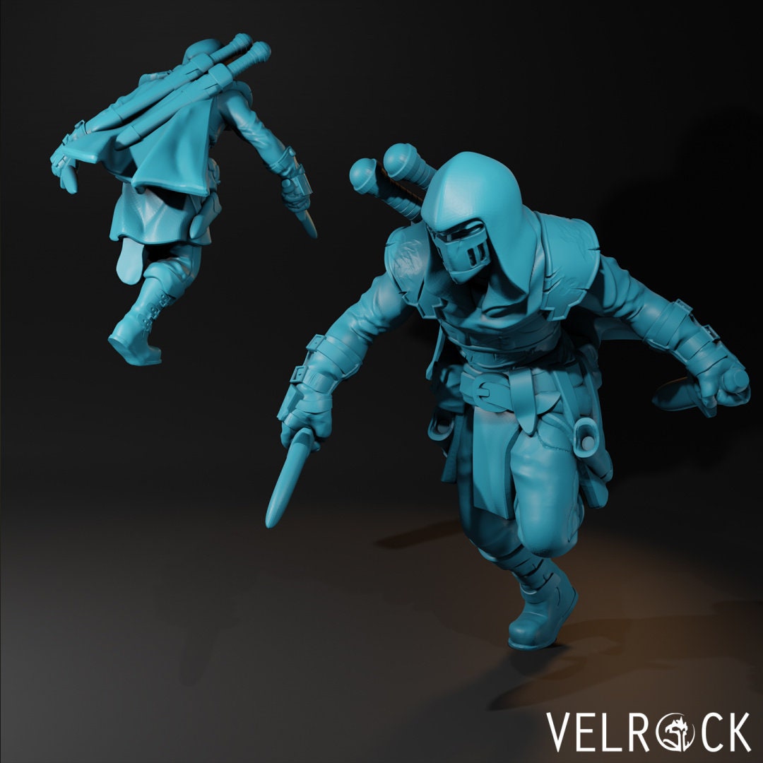 Male Human Rogue | Velrock | 3d Printed Resin Miniature | Mini ...