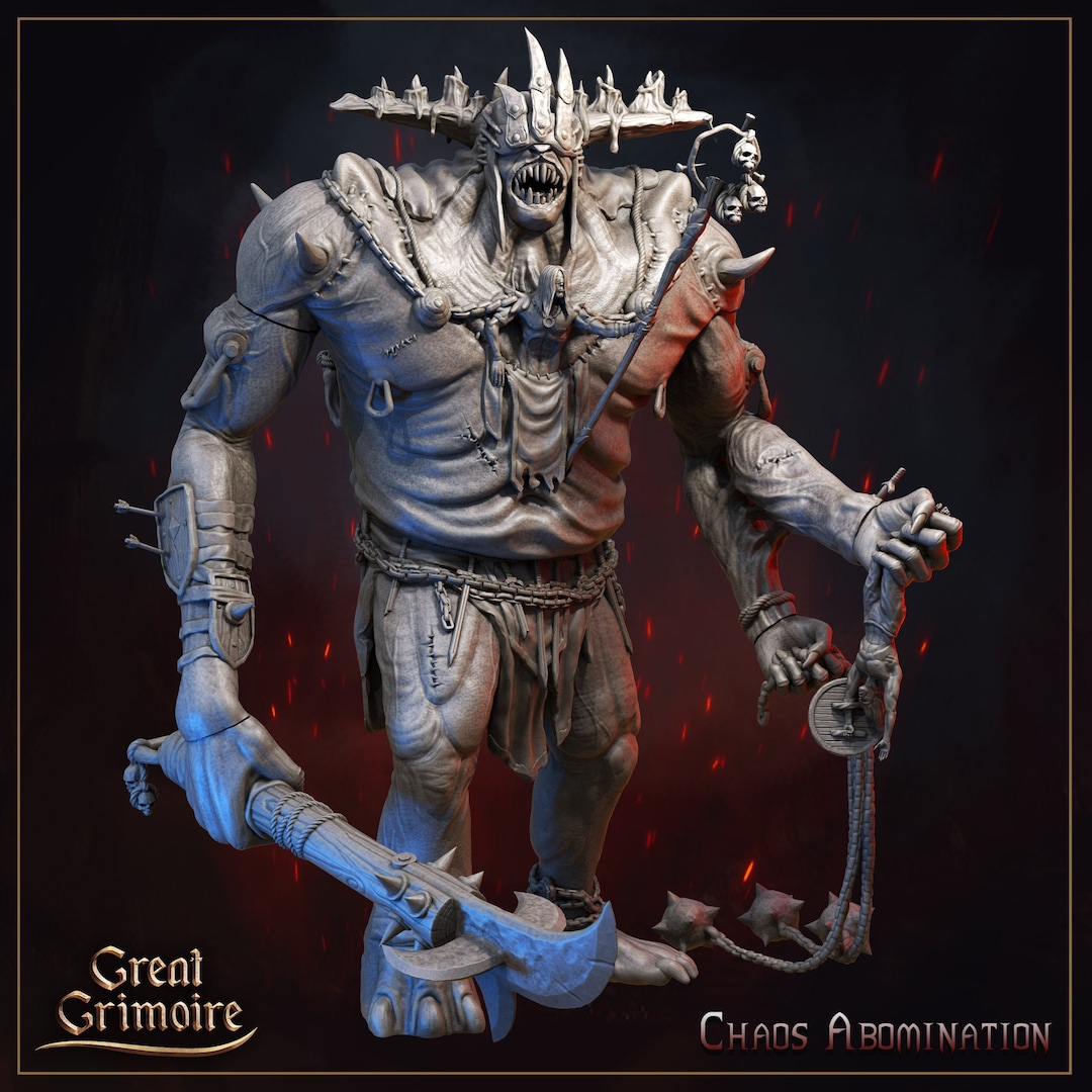 Chaos Abomination | Great Grimoire | 3d Printed Resin Miniature | Mini ...