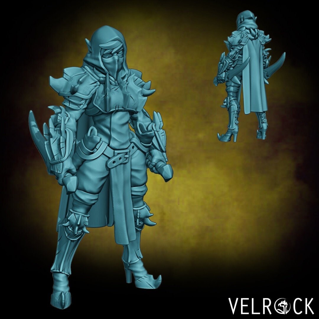 Tundra Female Drow Rogue | Velrock | 3d Printed Resin Miniature | Mini ...
