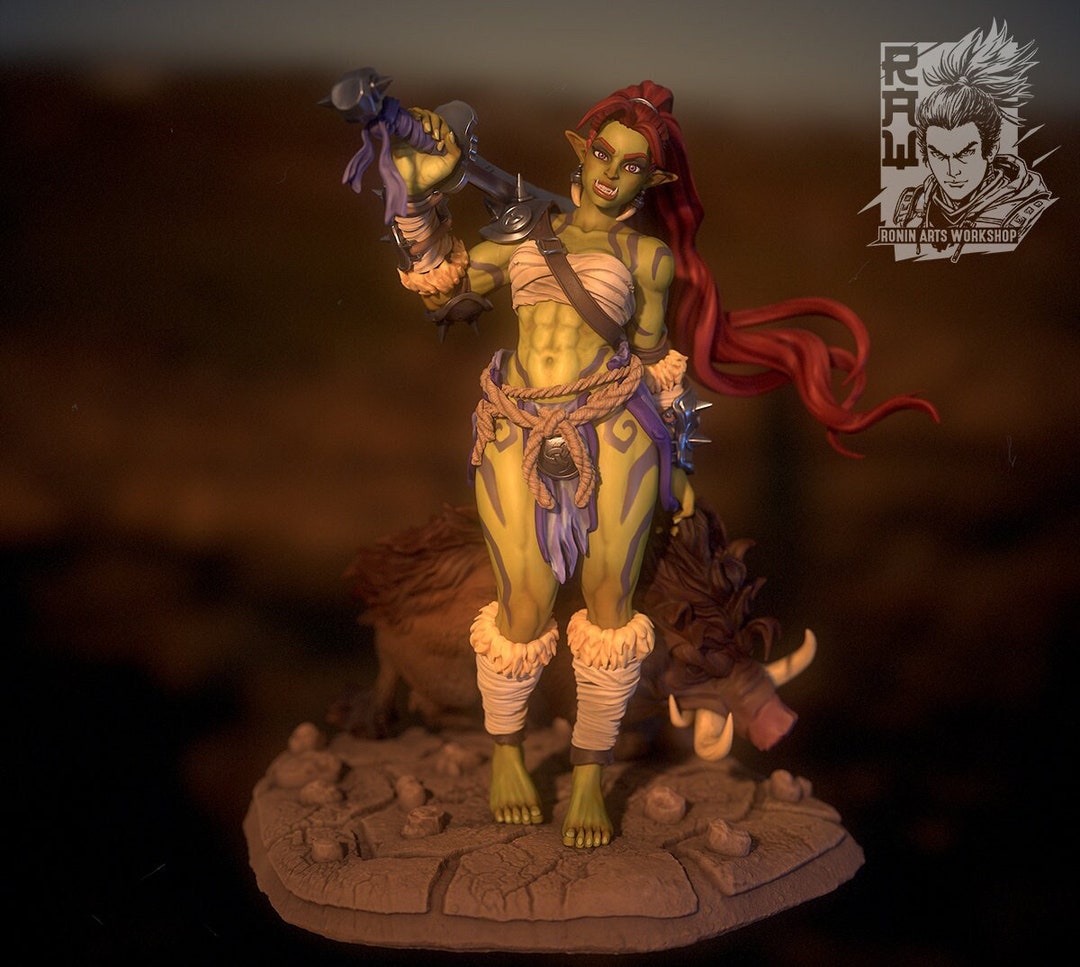 Female Orc Weapon Masters - 3 Variations | Ronin Arts | 3d Printed Resin Miniature | Mini ...