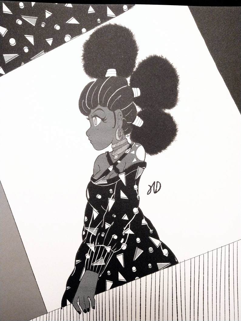 Afro Puffs Art Print - Etsy
