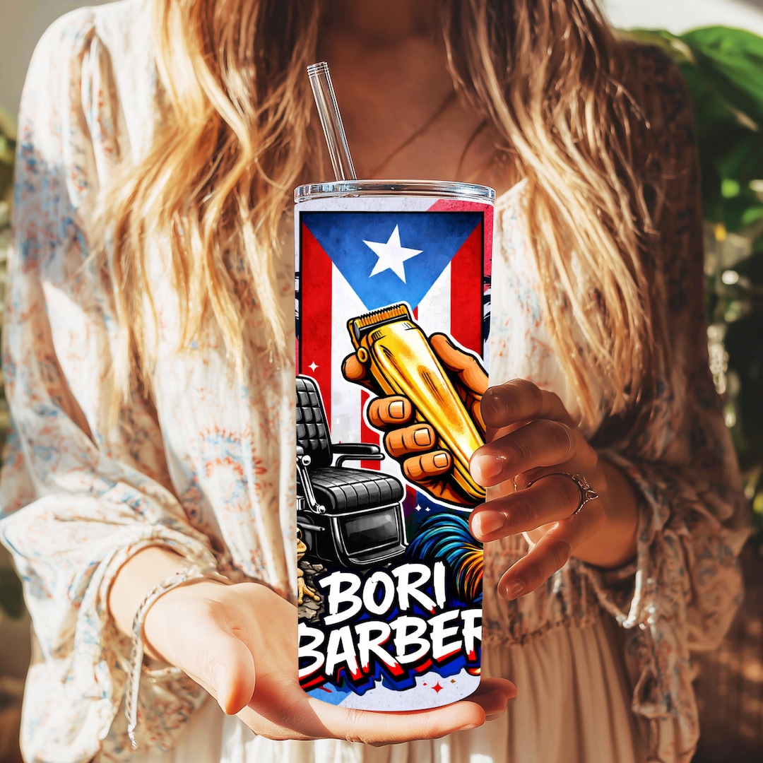 Puerto Rico Barber Tumbler Wrap PNG | Coqui, Clippers Design (digital ...