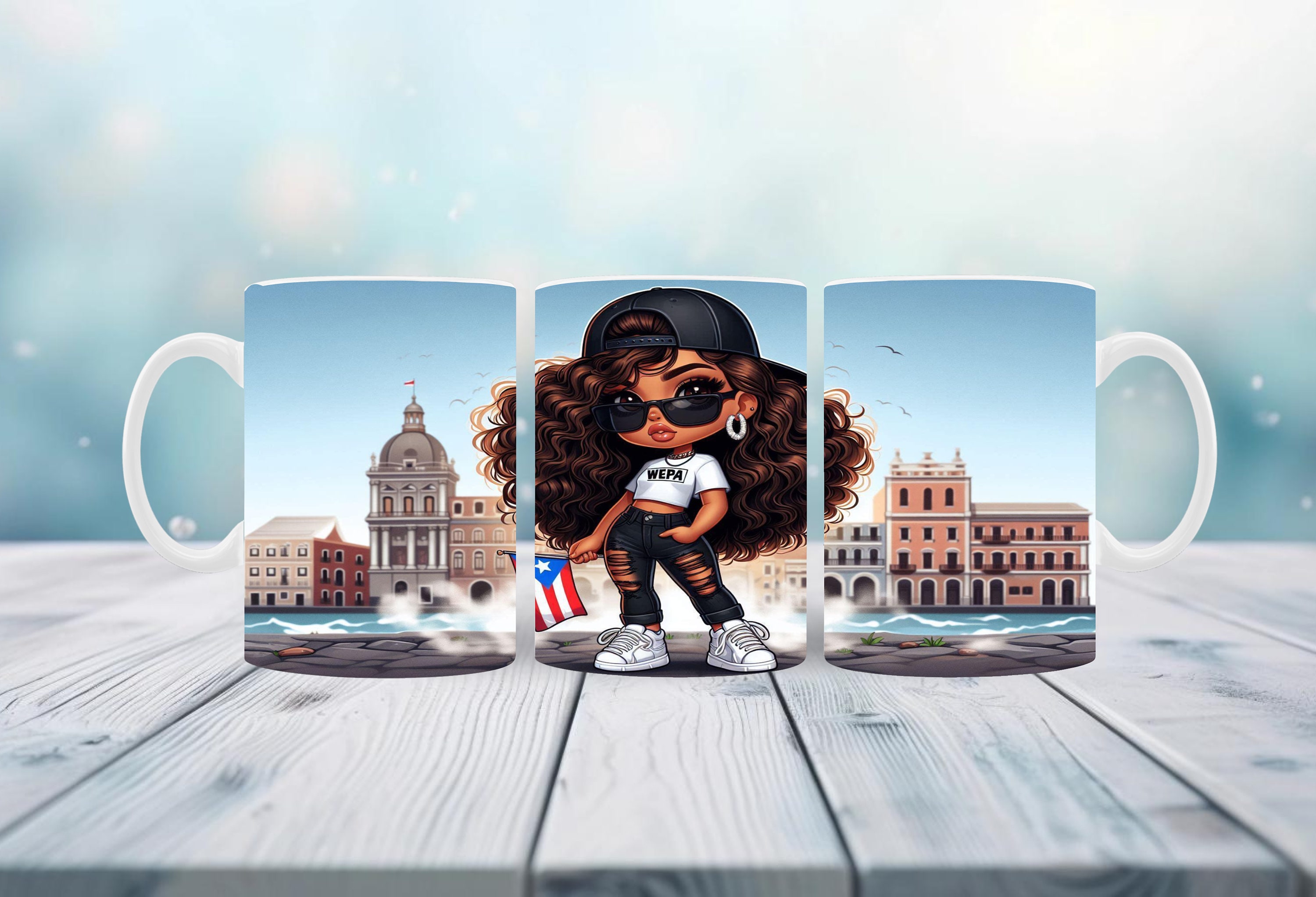 Puerto Rico 11 Oz & 15 Oz Mug Wrap Bundle Digital Designs Sublimation ...