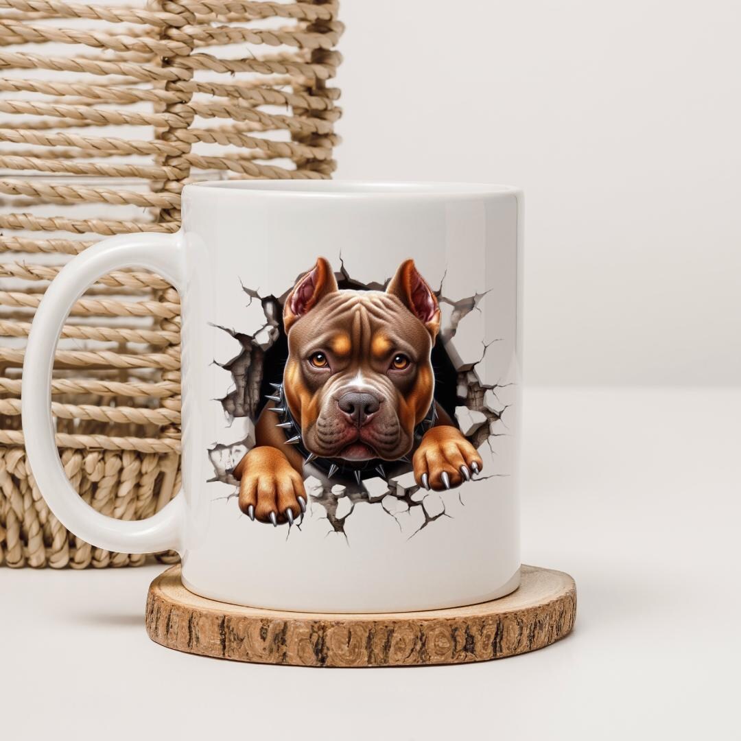 American Bully Mug Wrap: 3D Dog Design (digital Download) - Etsy