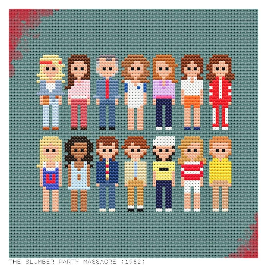 The Slumber Party Massacre (1982) Parody - Horror - Cross Stitch ...
