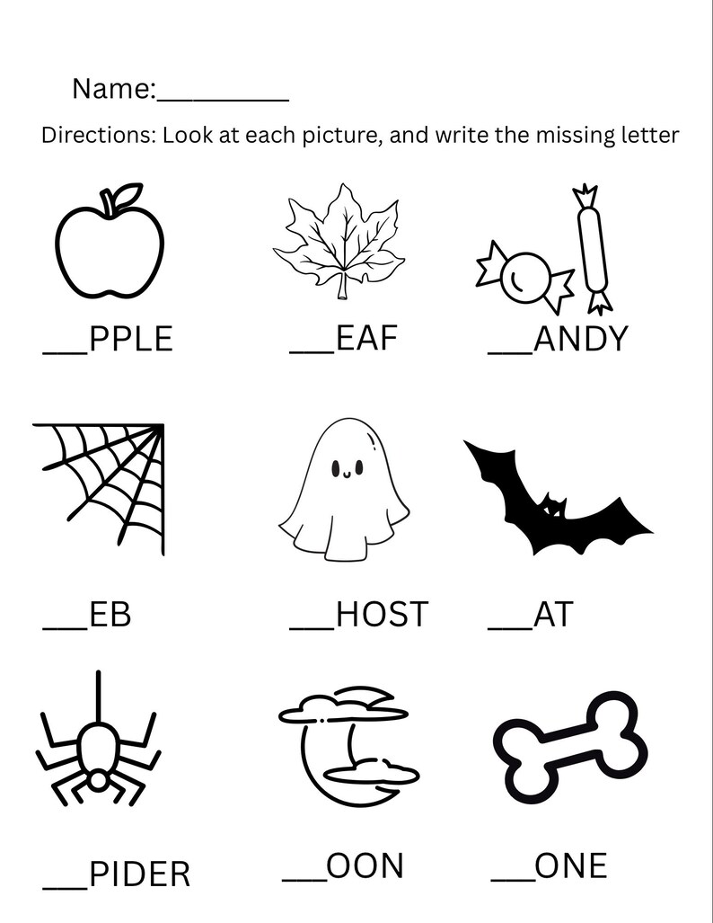Halloween Sight Word Worksheet - Etsy
