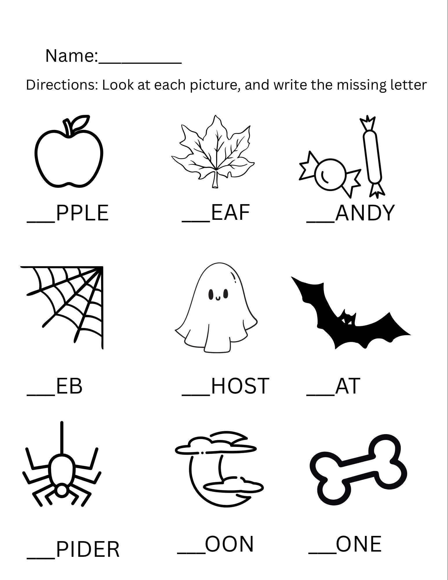 Halloween Sight Word Worksheet - Etsy