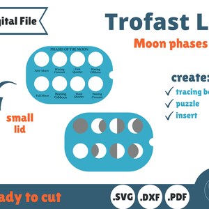 Moon Phases for Trofast Bin SVG File, Sensory Play, Montessori Activity ...