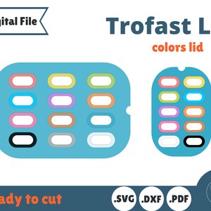 Colors Ovals Sorting Trofast Lid SVG for IKEA Flisat Sensory Table ...