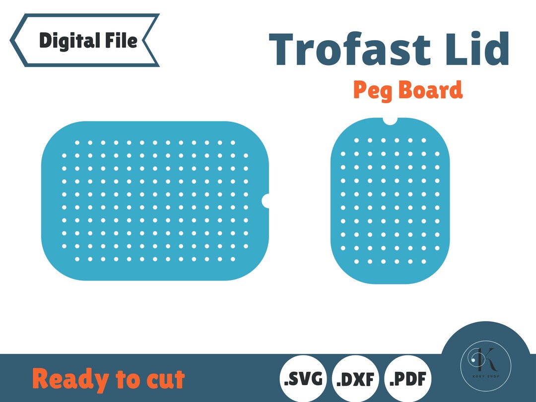 Peg Trofast Lid Template for IKEA Flisat Sensory Table, Small and Large ...