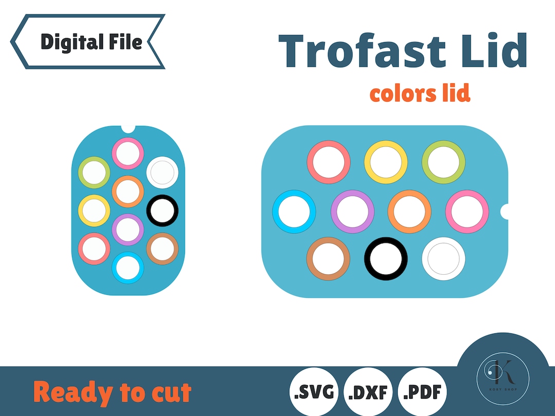 Colors Ring Sorting Trofast Lid SVG for IKEA Flisat Sensory Table ...