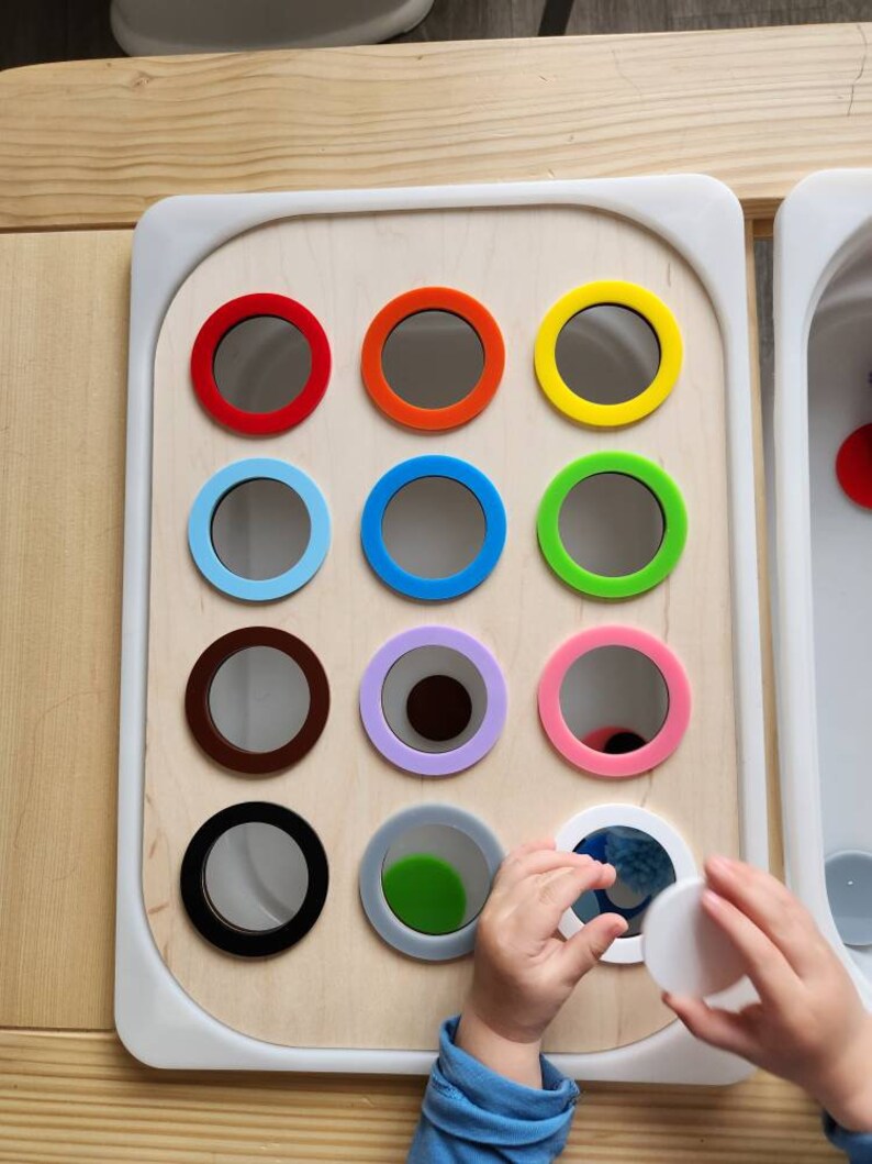 Colors Ring Sorting Trofast Lid SVG for IKEA Flisat Sensory Table ...
