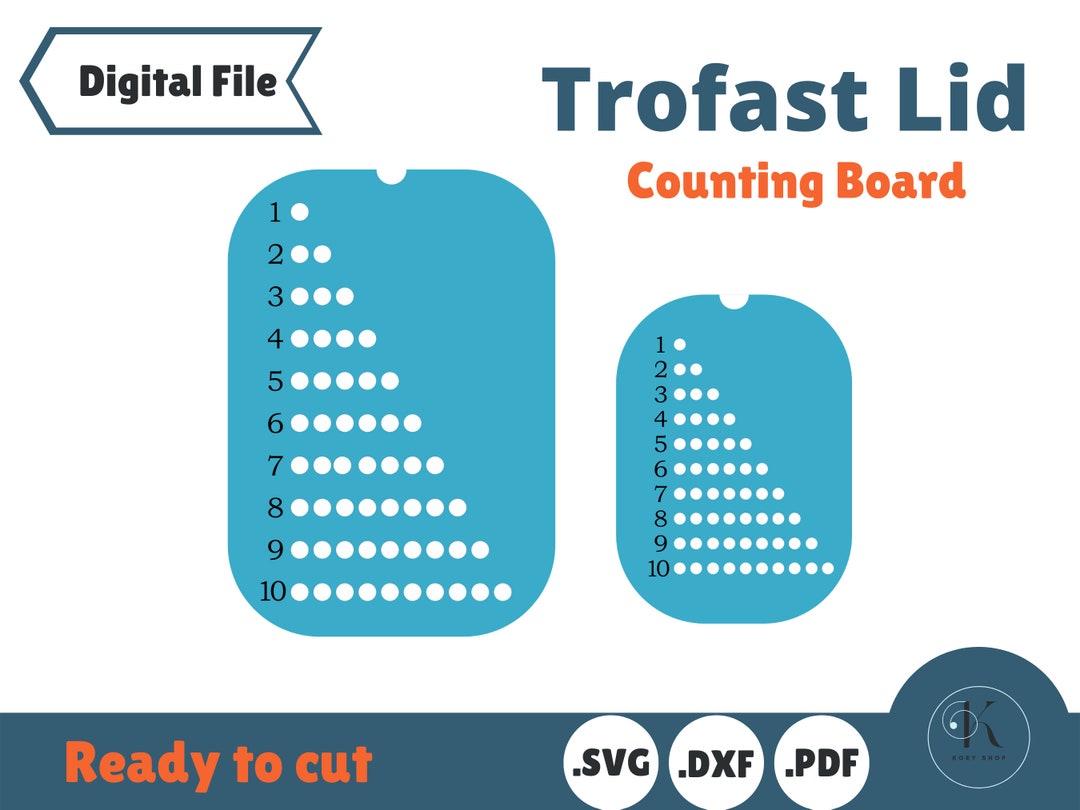 Counting Boar Trofast Lid Template for IKEA Flisat Sensory Table, Small ...