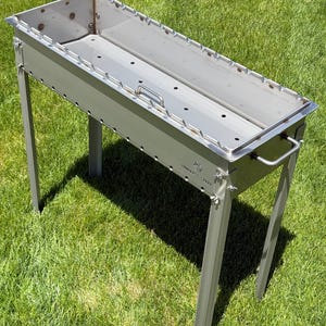 Large Heavy-duty STAINLESS Steel BBQ Grill / MANGAL 11 Ga (3mm) - Etsy