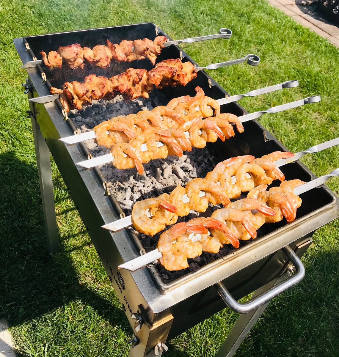 Heavy-duty STAINLESS Steel BBQ Grill / MANGAL 11 Ga 3mm 10 - Etsy