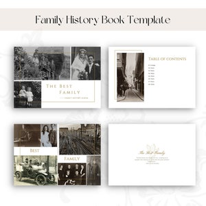 Family History Photo Book Template | Canva Template | Ancestry ...