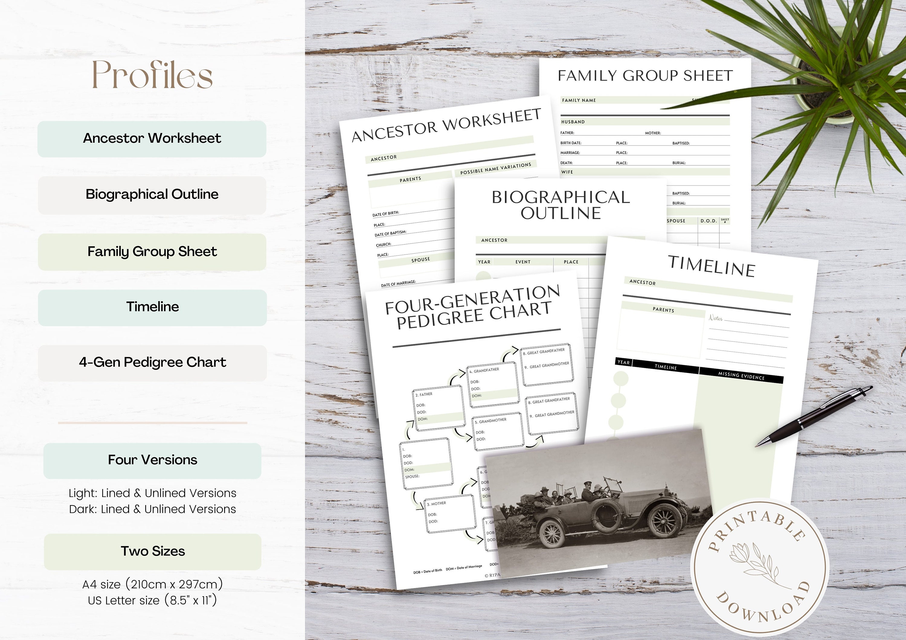 Family History Worksheet Bundle Worksheets PDF Genealogy - Etsy Australia