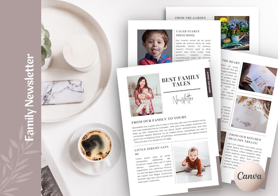 Family Newsletter Editable Template Canva Template Ipad - Etsy