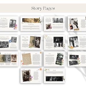 Family History Photo Book Template Canva Template Ancestry - Etsy