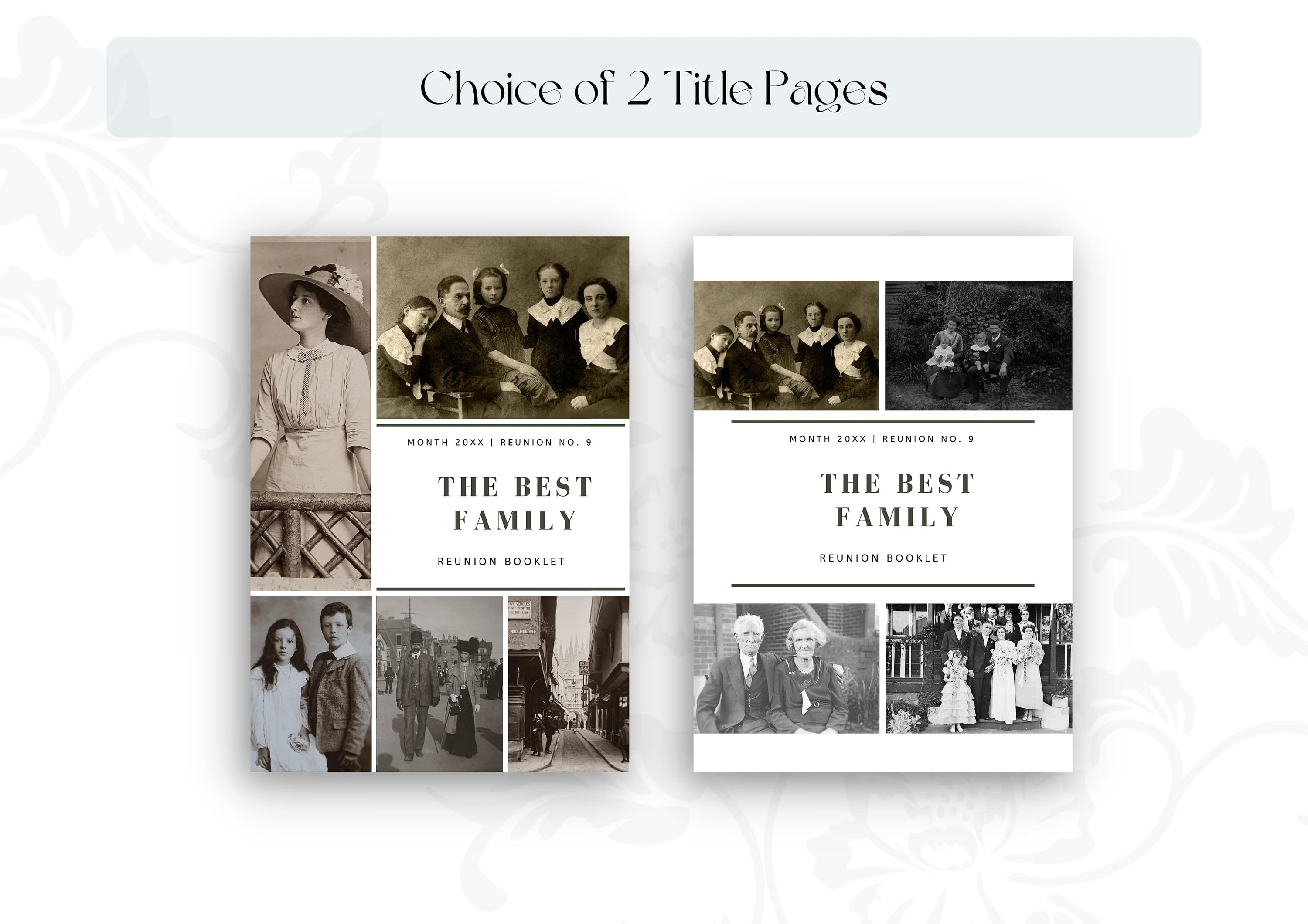 Family Reunion Booklet Editable Template | Canva Template | iPad Mac PC ...