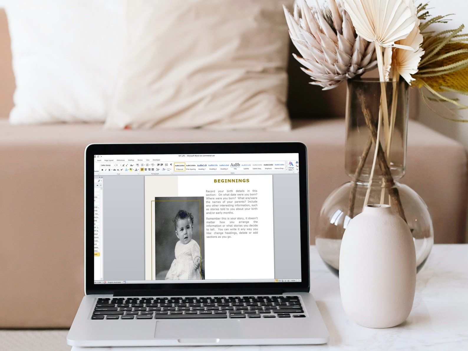My Life Book Template MS Word Instant Printable Download | Etsy