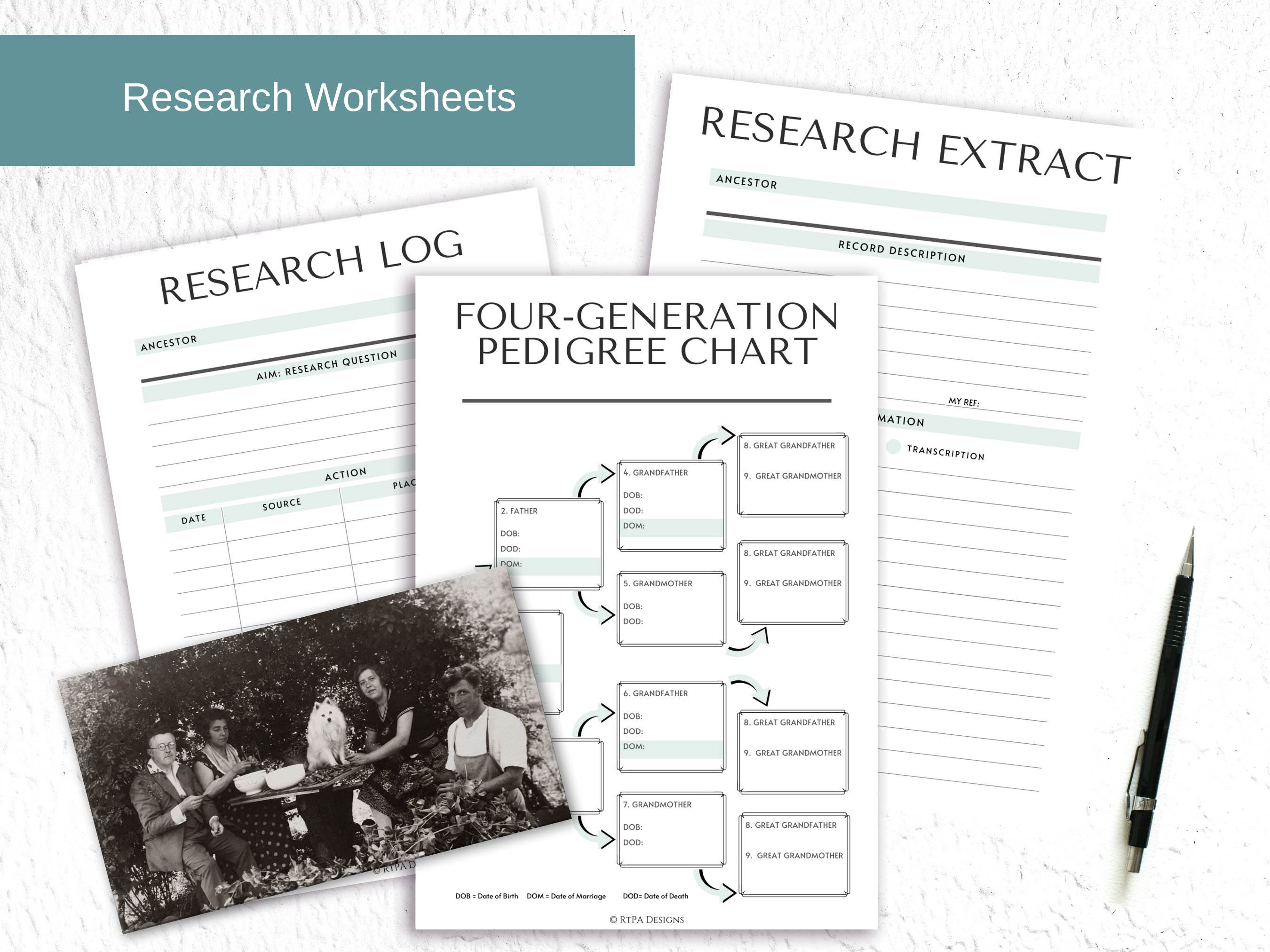 Family History Worksheet Bundle Worksheets PDF Genealogy | Etsy Australia