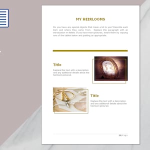 My Life Book Template MS Word Instant Printable Download | Etsy