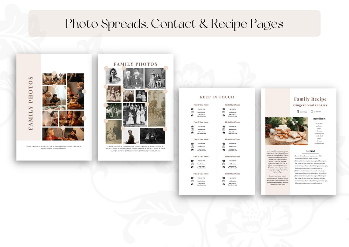Family Reunion Booklet Editable Template | Canva Template | iPad Mac PC ...