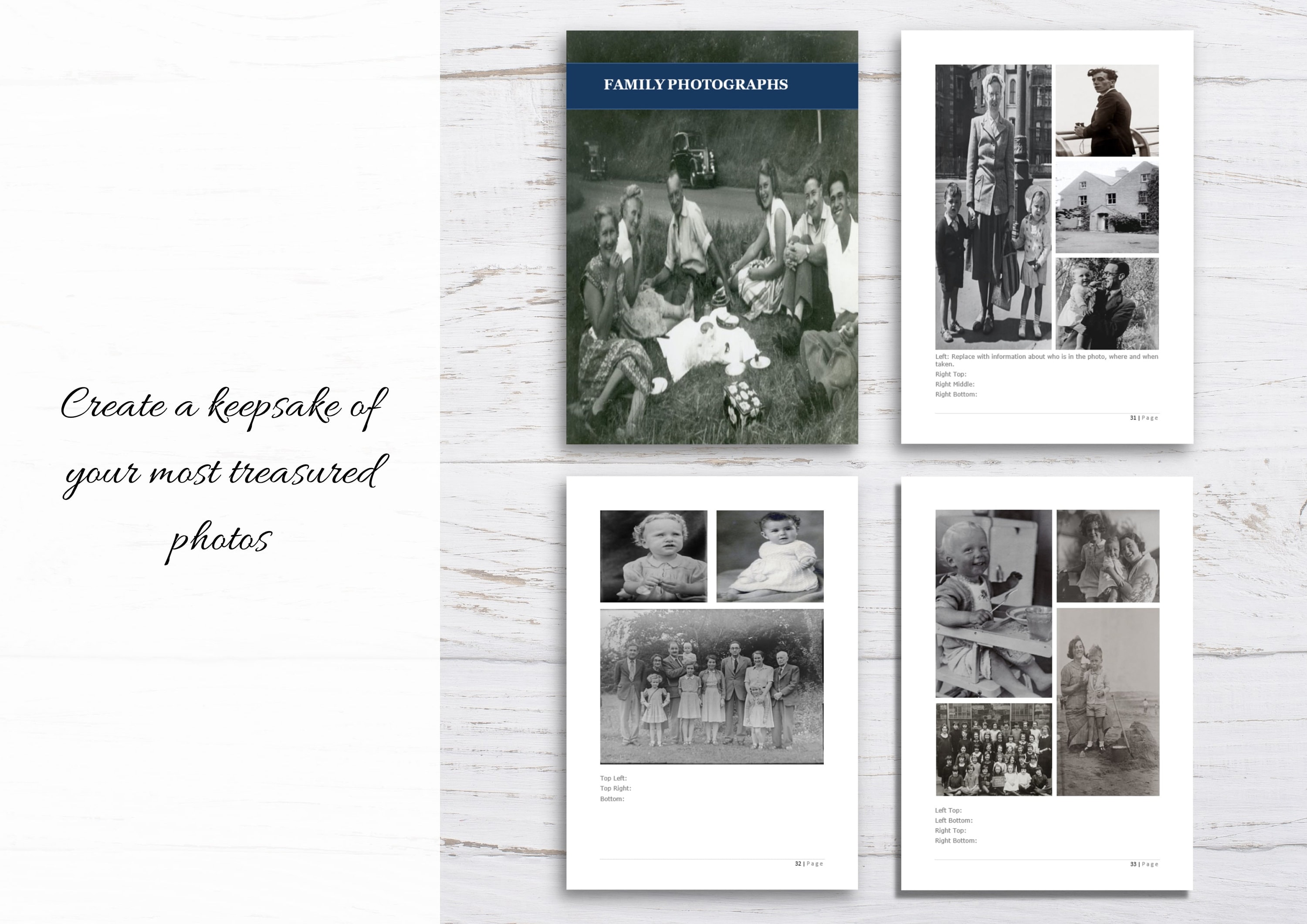 Our Family Book Template | MS Word | Instant Printable Download ...