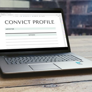 Convict Profile australia Worksheets Family History | Etsy