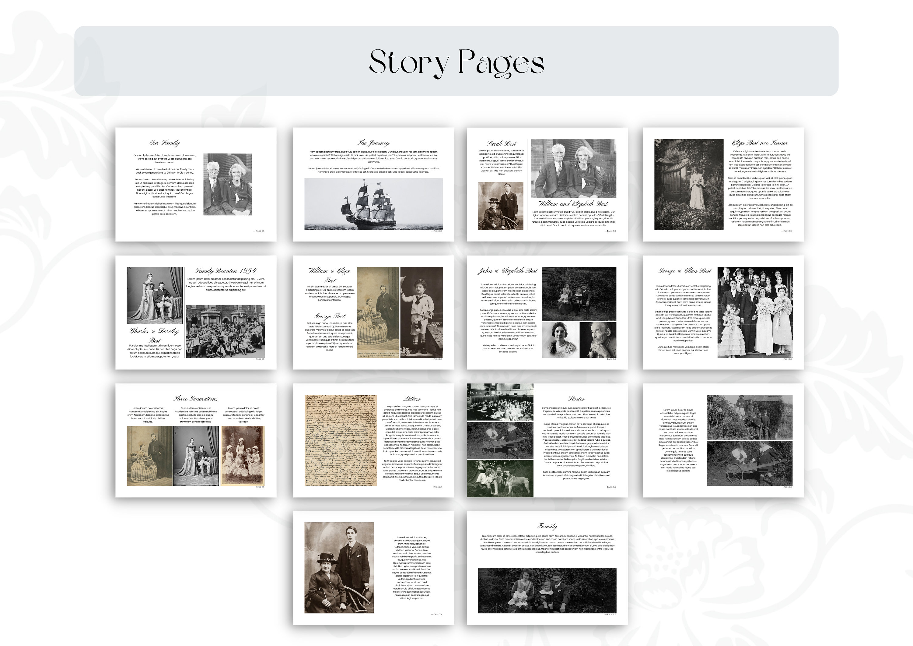 Family History Photo Book Template | Powerpoint Template | Ancestry ...