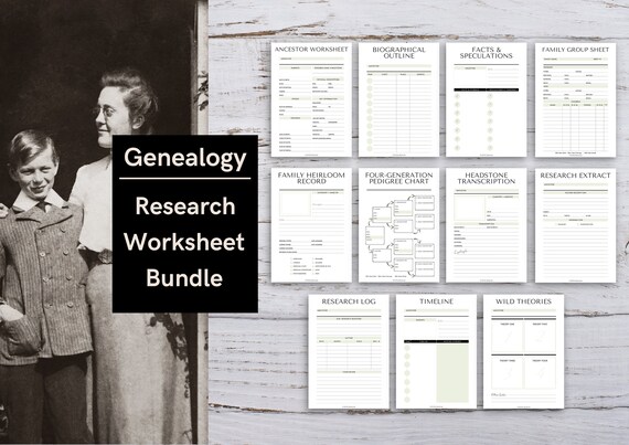 Family History Worksheet Bundle Worksheets PDF Genealogy - Etsy Australia