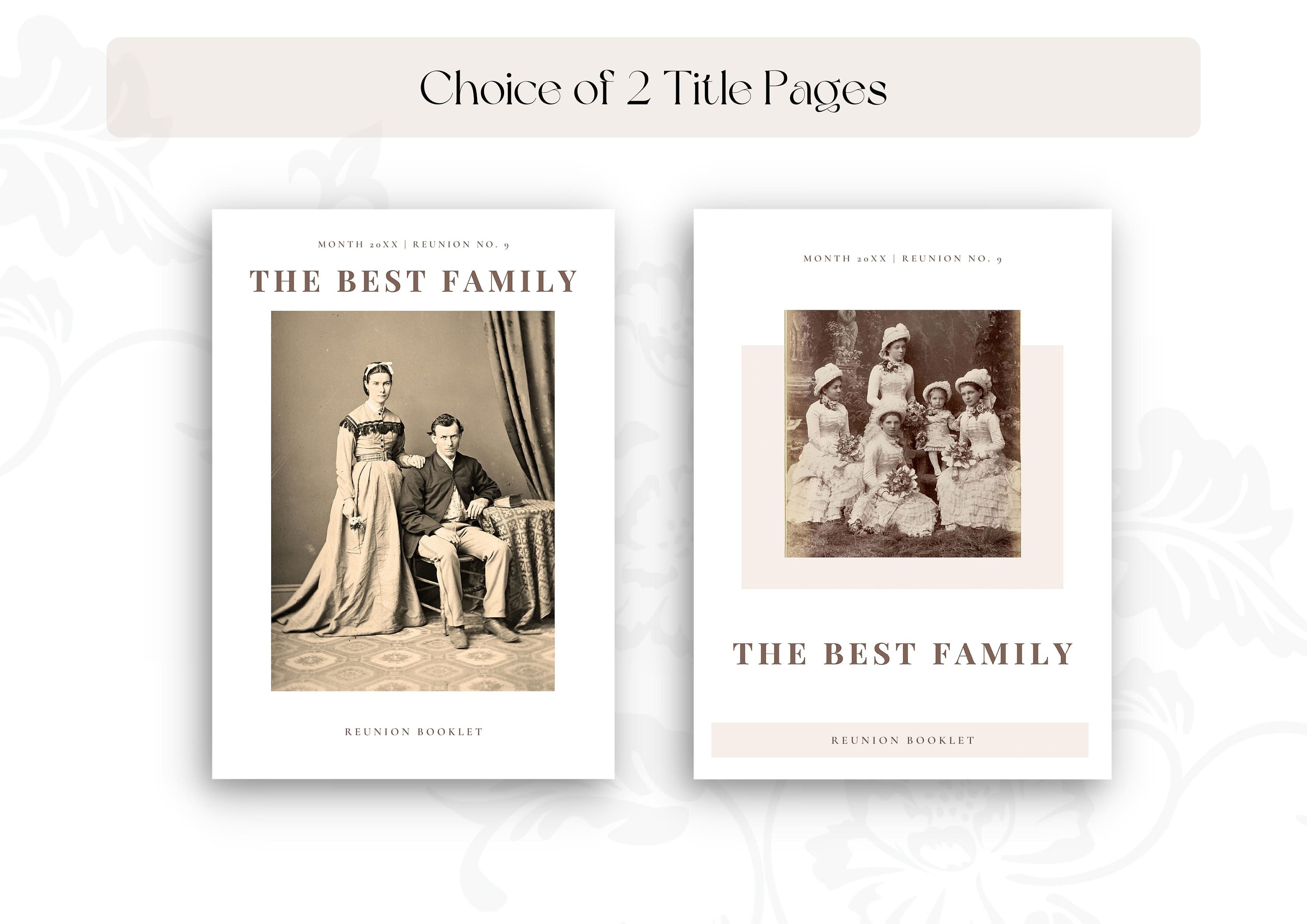 Family Reunion Booklet Editable Template | Canva Template | iPad Mac PC ...