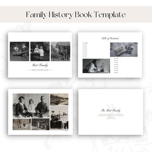 Family History Photo Book Template | Canva Template | Ancestry Genealogy Remembrance | iPad Mac ...