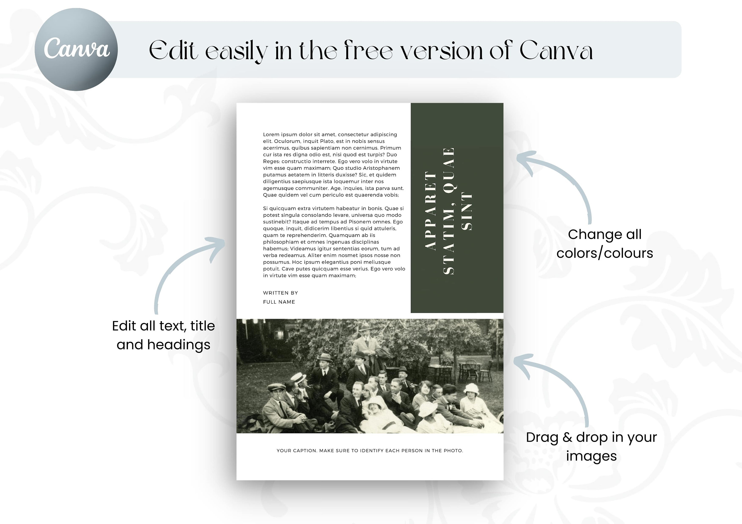 Family Reunion Booklet Layout Family Reunion Template | PosterMyWall