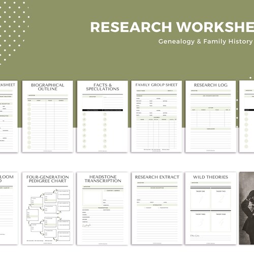 Family History Beginner's Bundle Worksheets PDF - Etsy