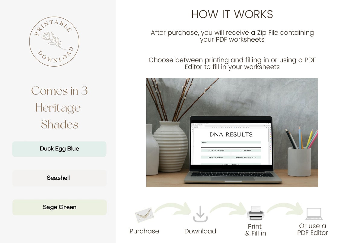DNA Results Worksheet | DNA Relationship Chart | Family History ...
