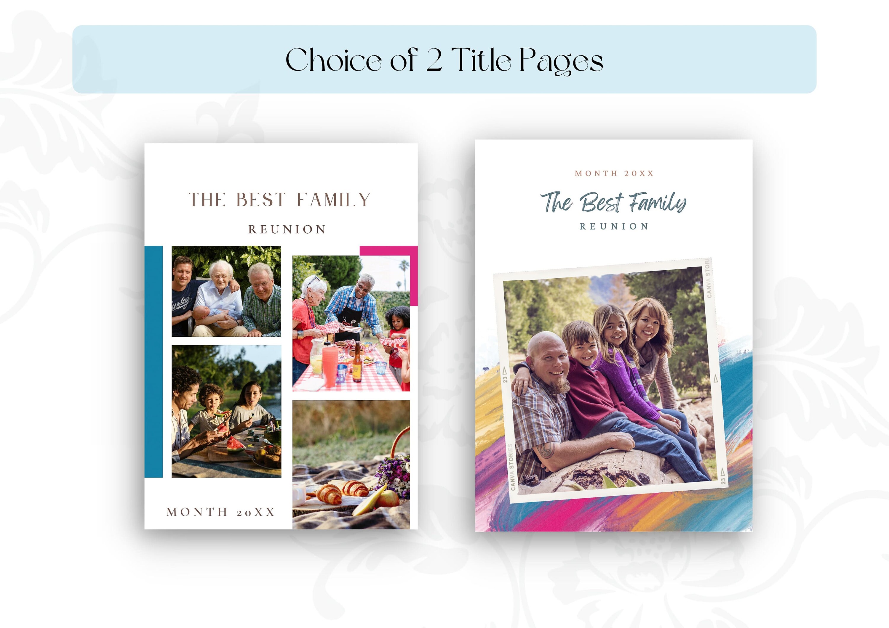 Family Reunion Booklet Editable Template | Canva Template | iPad Mac PC ...