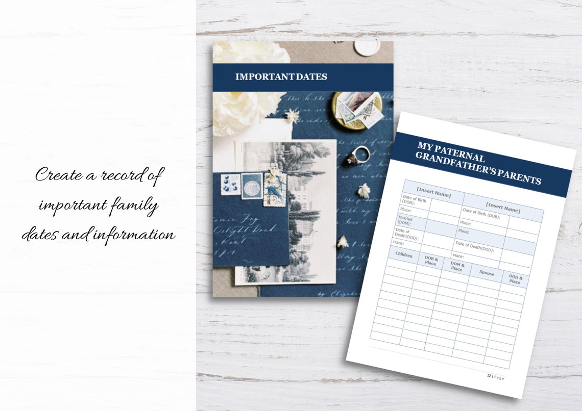 Our Family Book Template | MS Word | Instant Printable Download ...